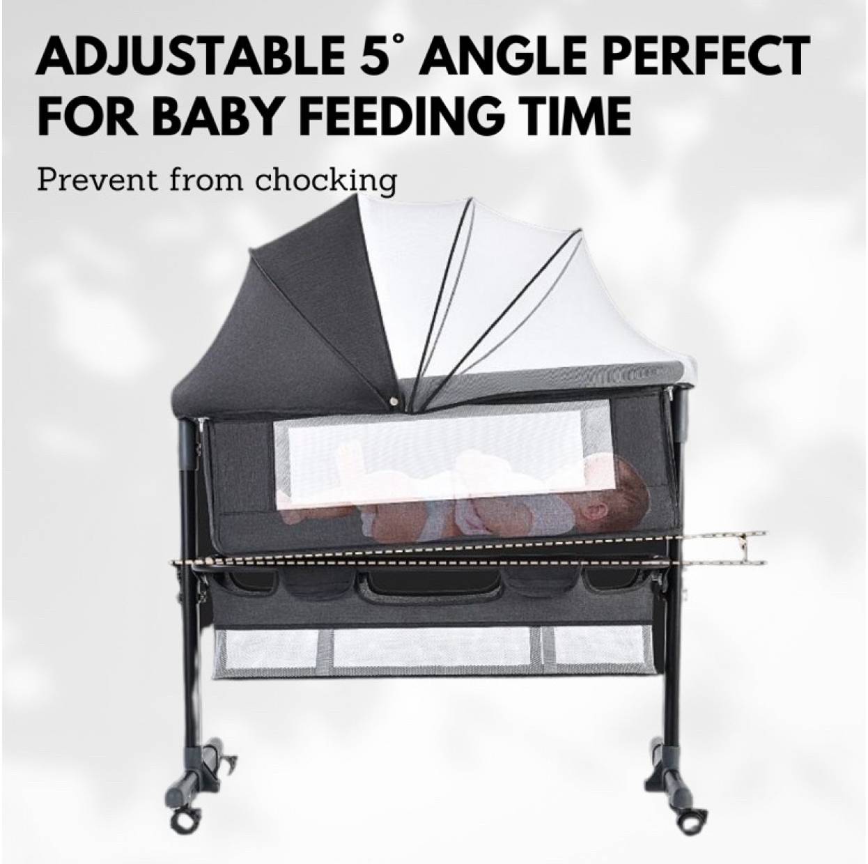 BC Baby Portable Bed Co-sleeper Rocking Cot Foldable Bed